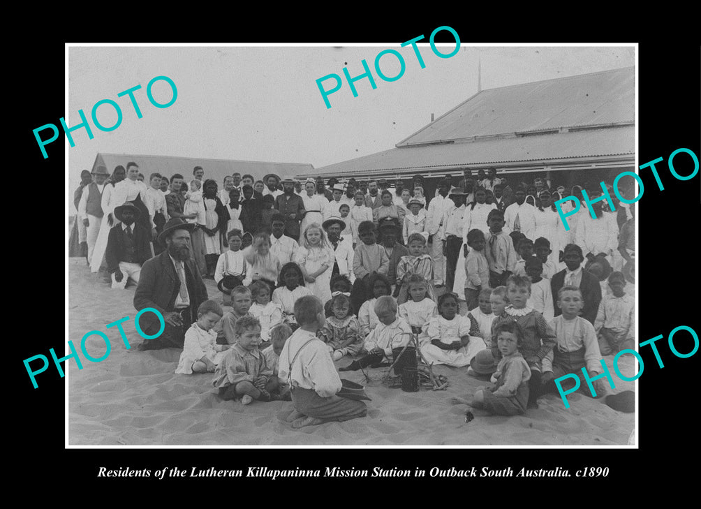 OLD LARGE HISTORIC PHOTO OF THE KILLALPANINNA ABORIGINAL MISSION STATI ...