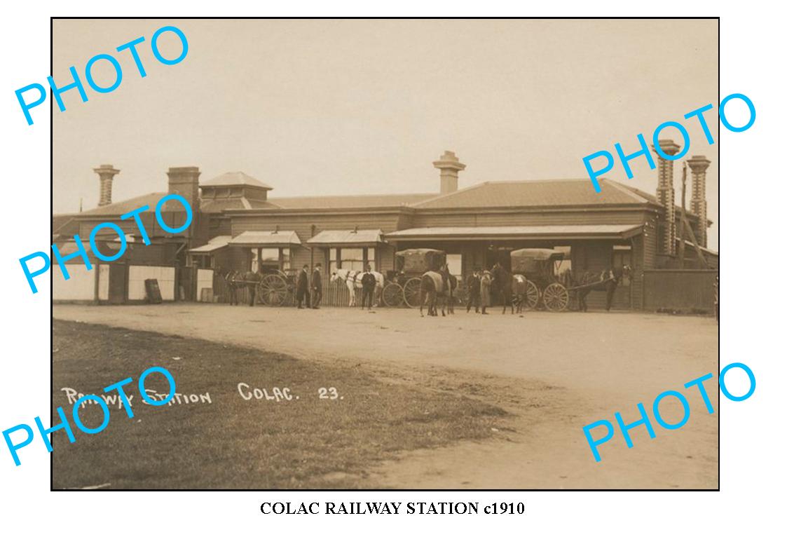 Large Photo Of Old Colac Railway Station, Vic C1910 – Images and Archives