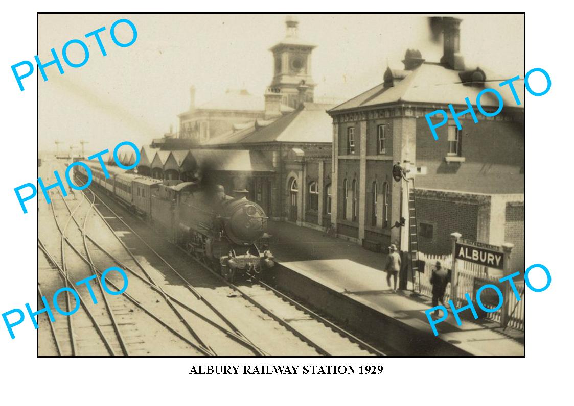 Large Photo Of Old Albury Railway Station 1929, Nsw – Images and Archives