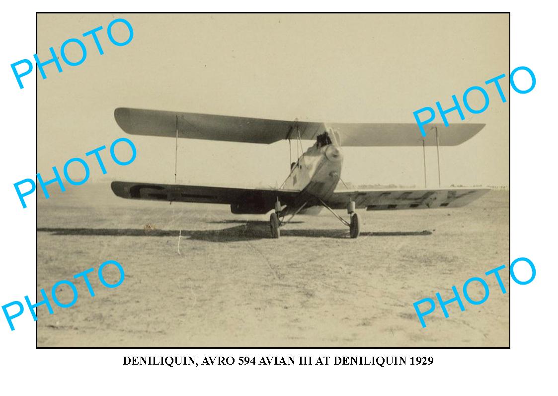 Large Photo Of Old Avro 594 Avian Iii Deniliquin 1929 2 – Images and ...