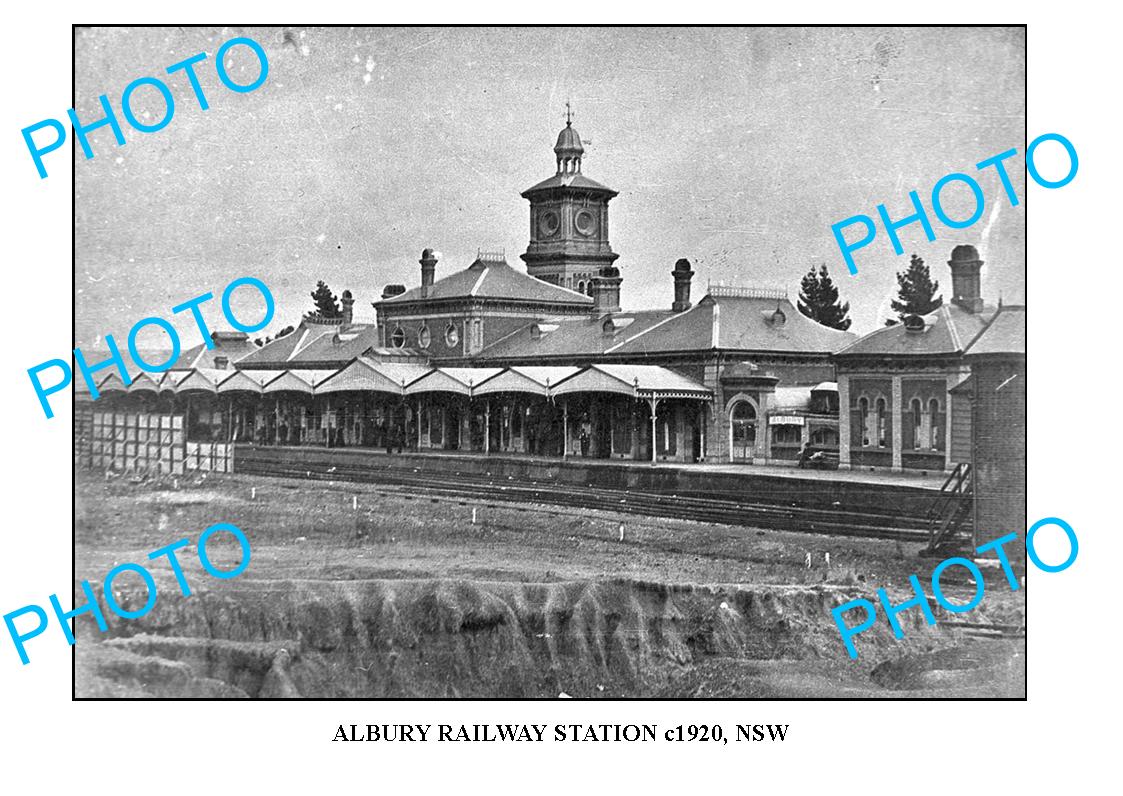 Old Large Photo Albury Railway Station C1920 Nsw. – Images and Archives