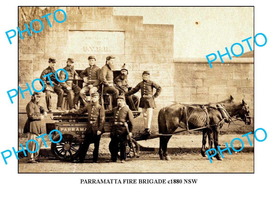 Old Large Photo Of Sydney Nsw, Parramatta Fire Brigade C1880 – Images ...