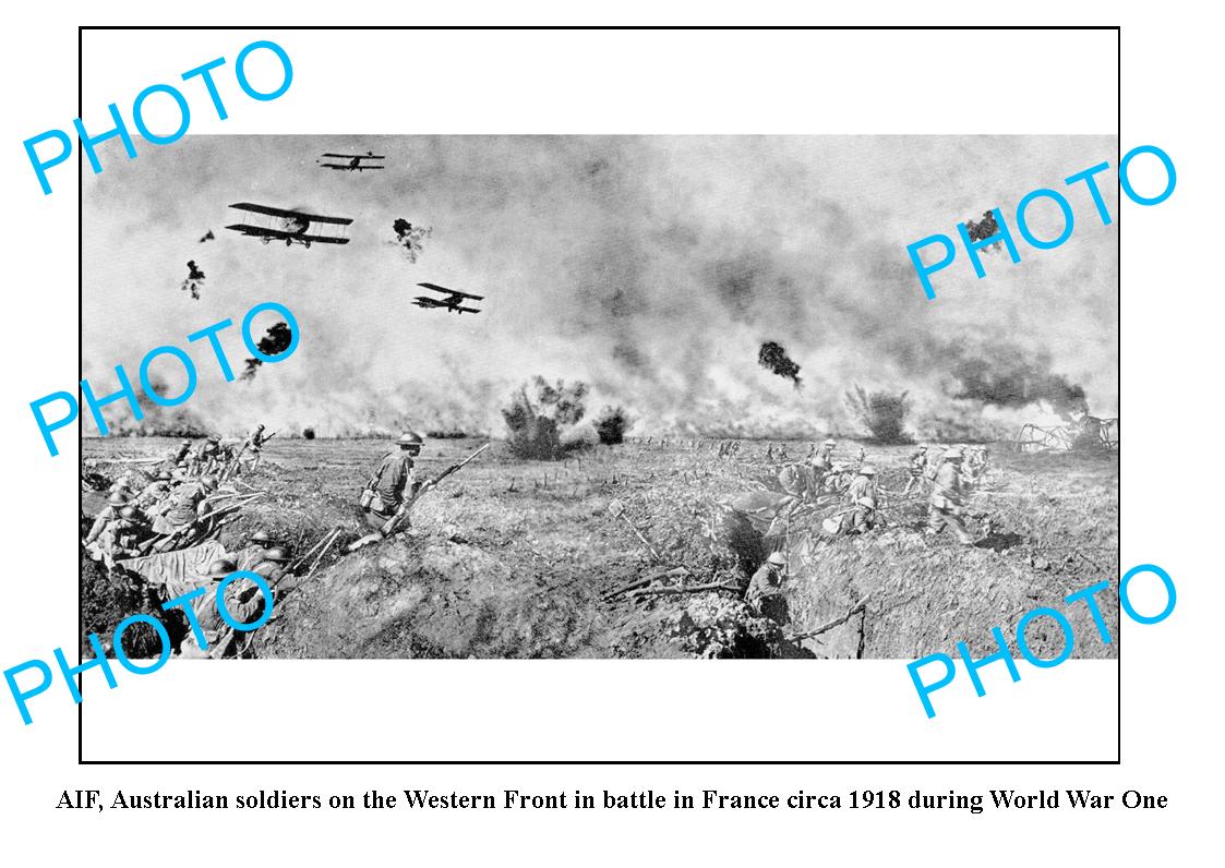 Old Large Photo, Wwi Aif Anzacs, Aust Soldiers On The Western Front 19 ...