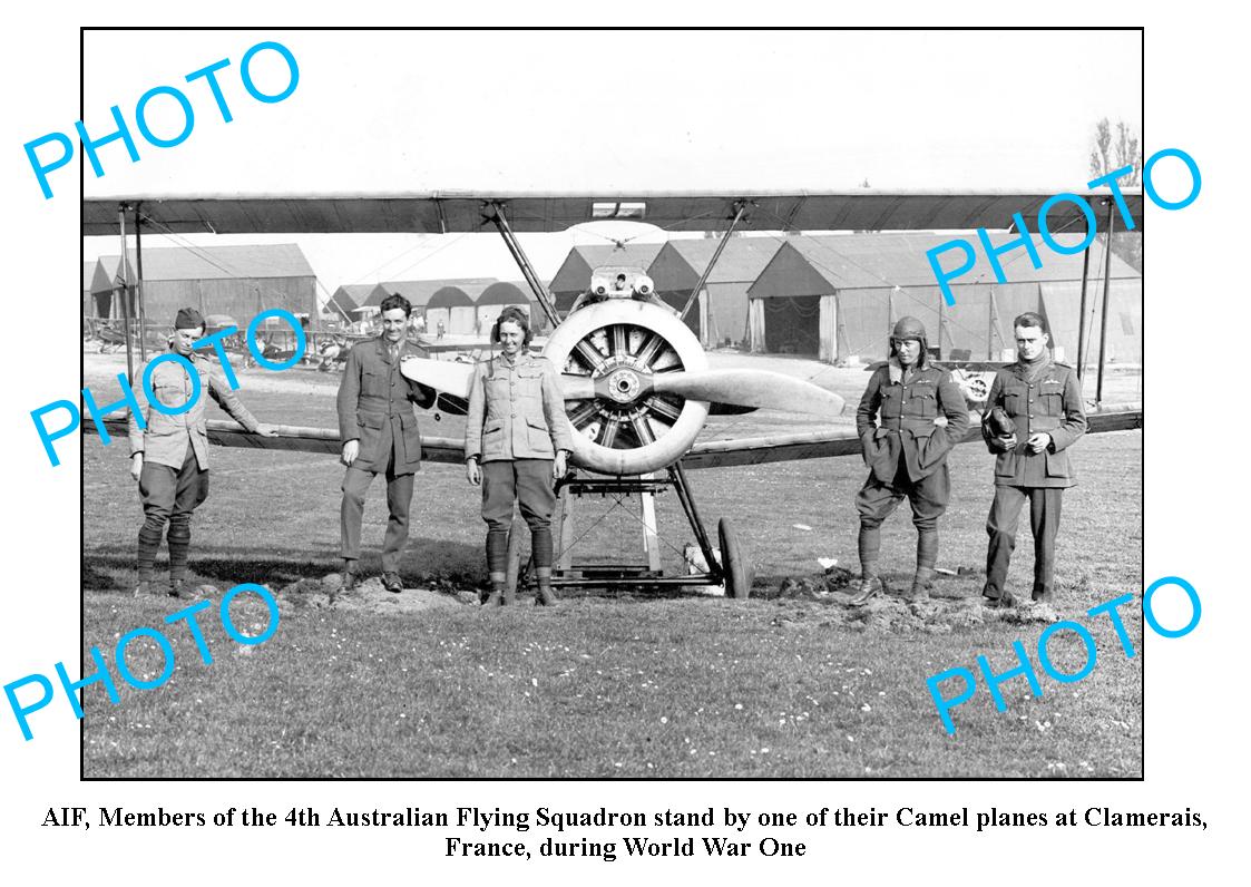 Old Large Photo, Wwi Aif Anzacs, 4Th Aust Flying Squadron, France ...