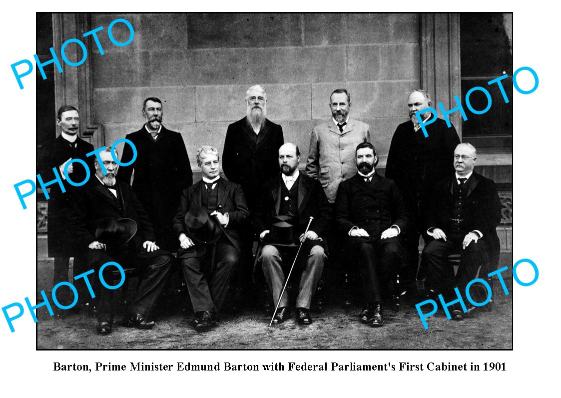 Old Large Photo, Australia'S 1St Prime Minister, Edmund Barton And Cab ...