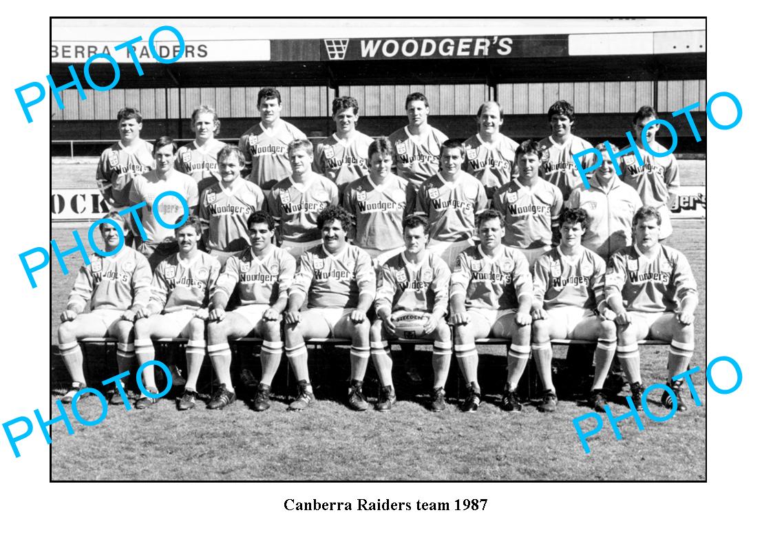 Old Large Photo, Canberra Raiders Rugby Team 1987 – Images and Archives