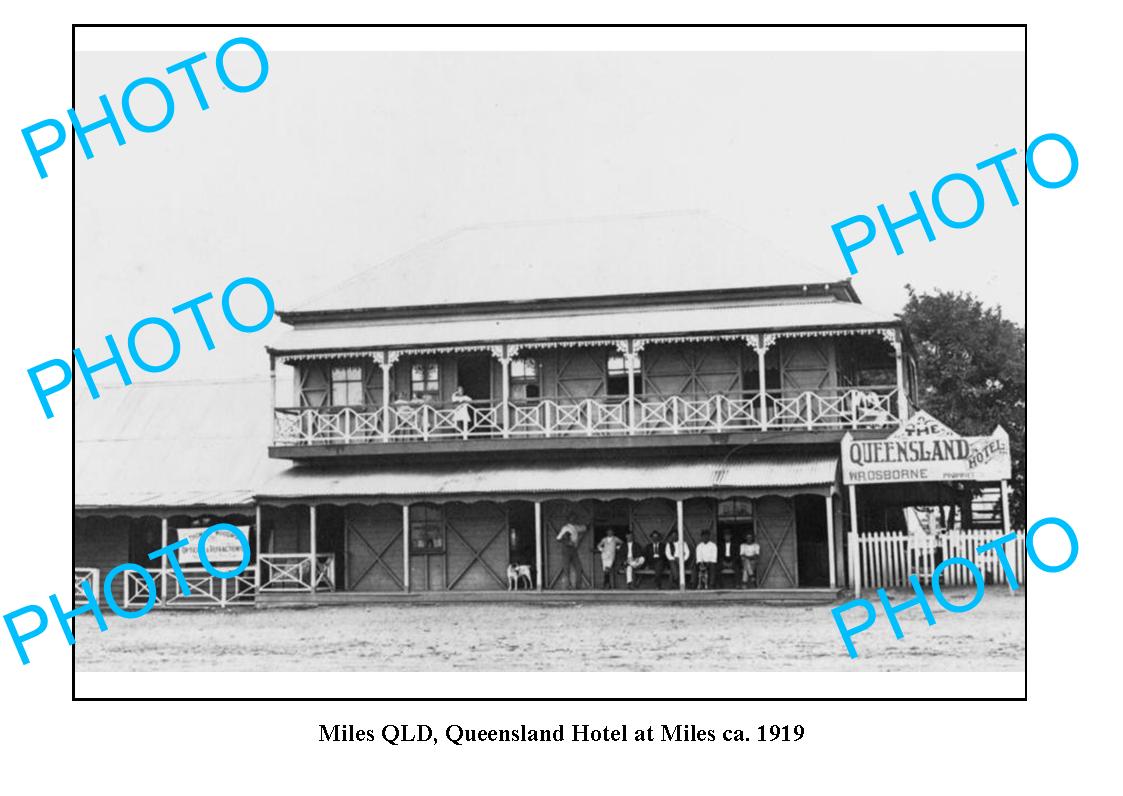 Old Large Photo, Miles Queensland, Queensland Hotel C1919 – Images and ...
