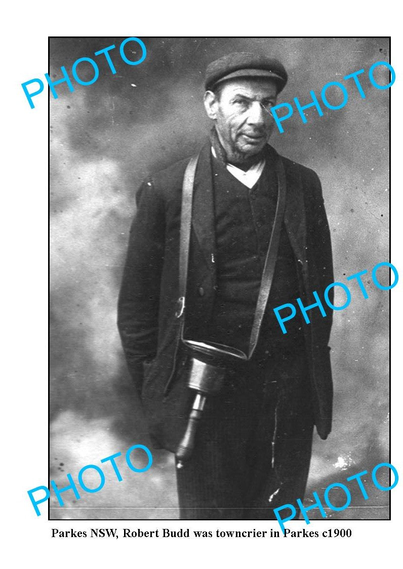 Old Large Photo, Parkes Nsw, Towncrier Robert Budd C1900 – Images and ...