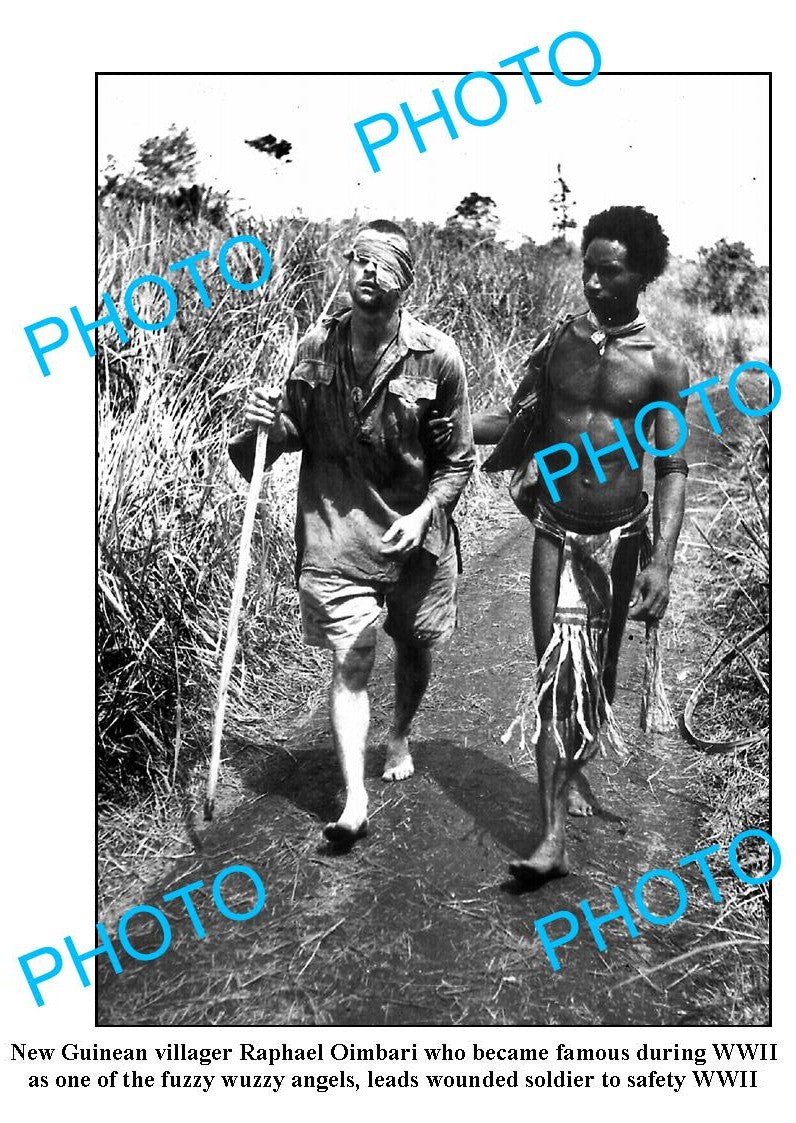 Old Large Photo, Fuzzy Wuzzy Angel Guiding Australian Soldier Png Wwii ...