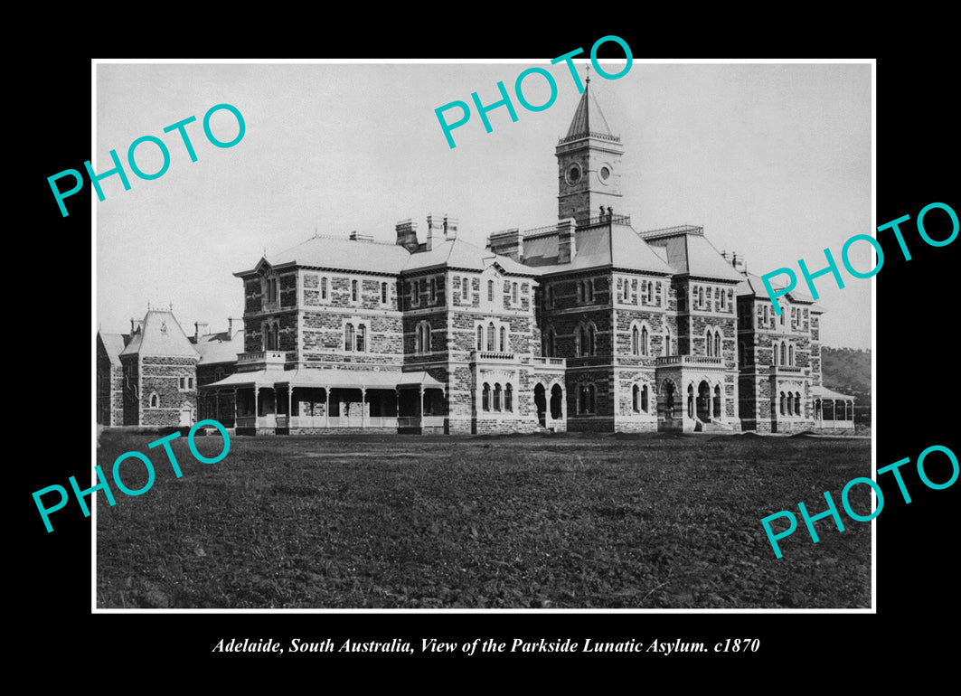 OLD LARGE HISTORIC PHOTO ADELAIDE SA, THE PARKSIDE LUNATIC ASYLUM c187 ...