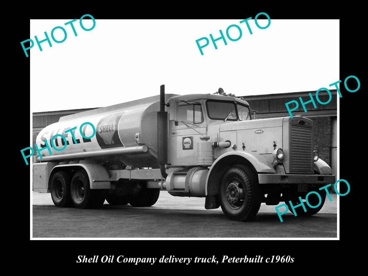 Old Large Historic Photo Of Shell Oil Company Delivery Truck, Peterbui ...