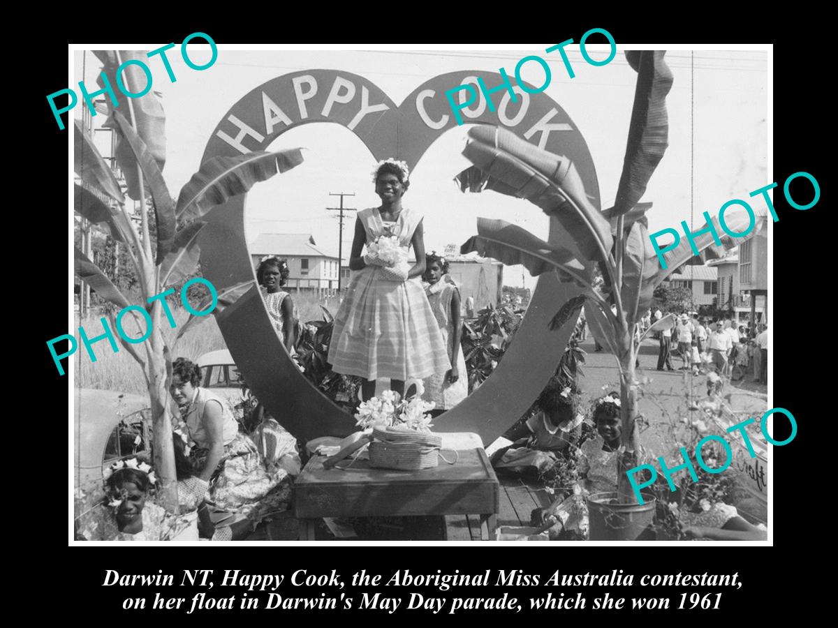 Old Large Historic Photo Of Darwin Nt, May Day Parade, Miss Australia ...