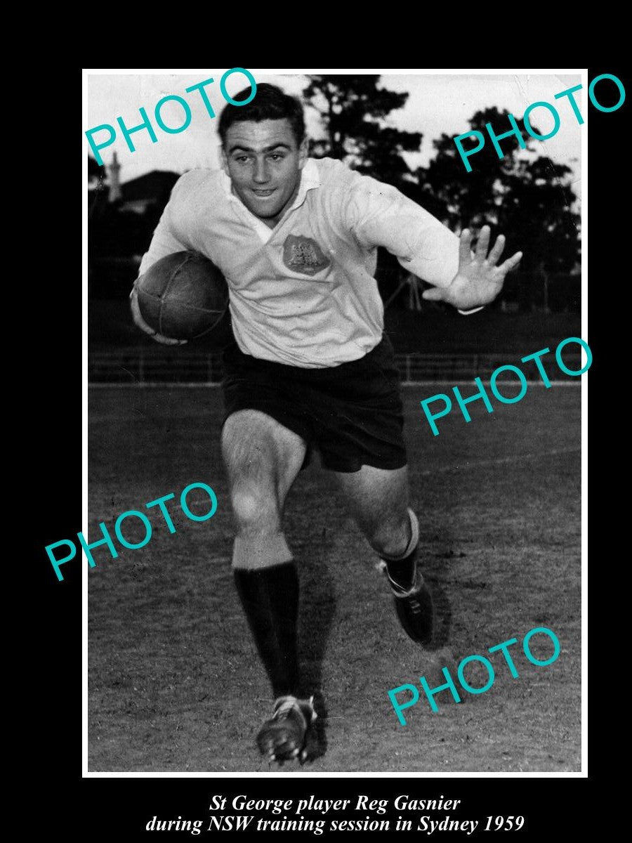 Old Large Historic Photo Of St George Rugby Great Reg Gasnier For Nsw ...