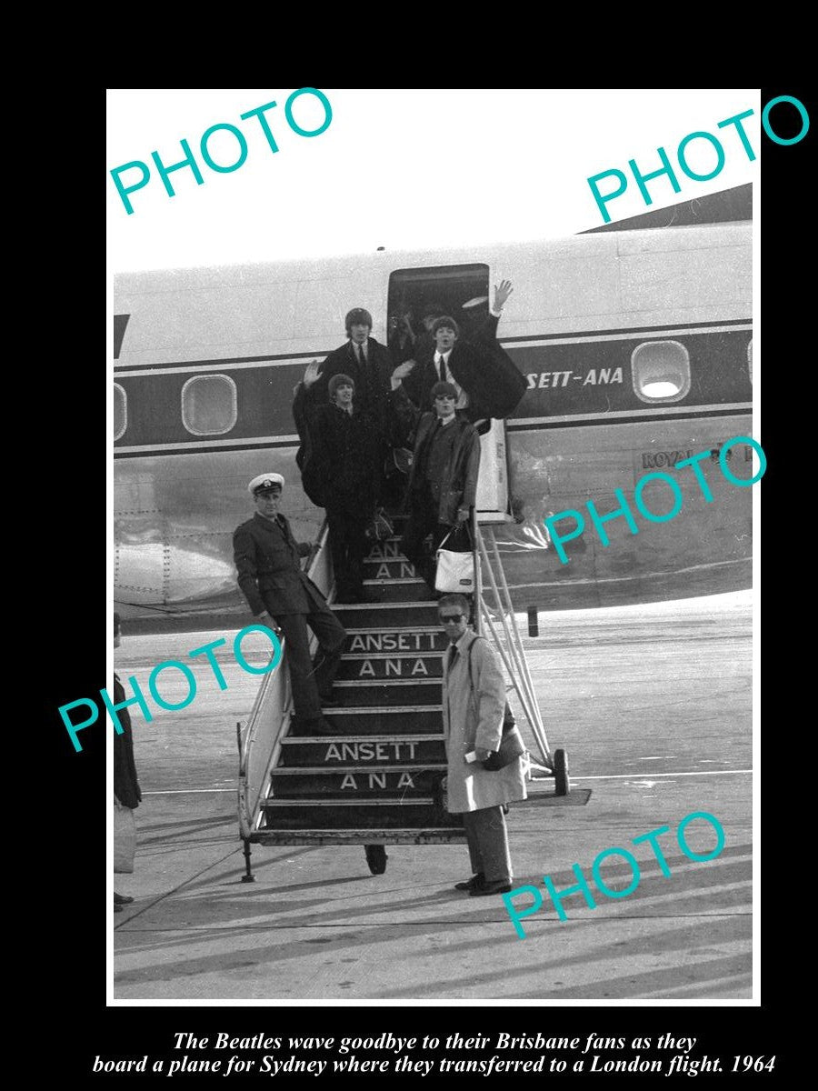 Old Large Historical Photo Of The Beatles 1964 Australian Tour, Sydney ...
