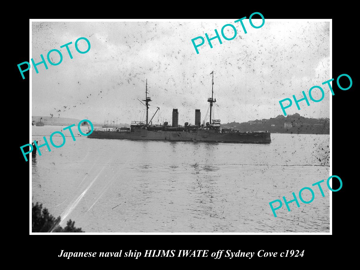 Old Large Historic Photo Of The Japanese Navy Ship, Hijms Iwate In Syd ...