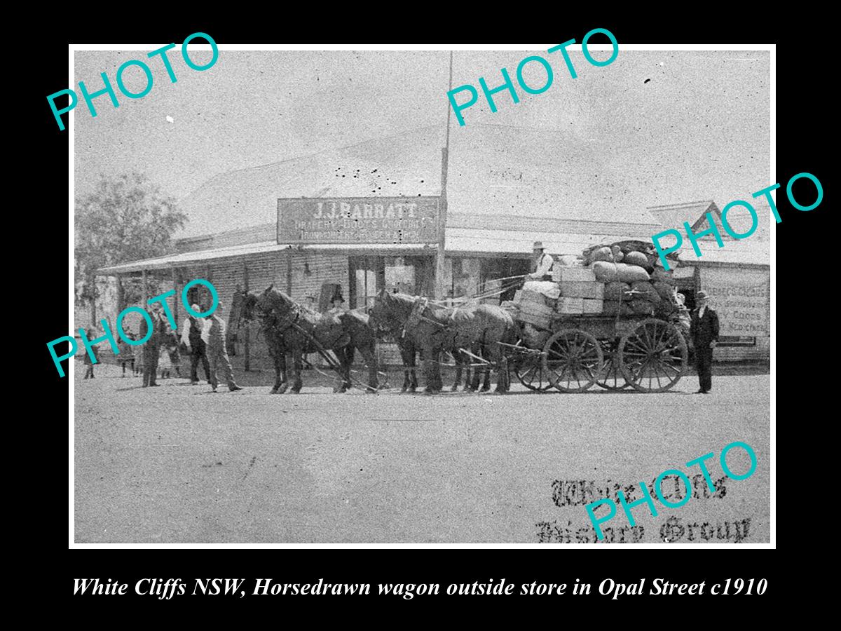 Old Large Historic Photo Of White Cliffs Nsw, Barratts General Store C ...
