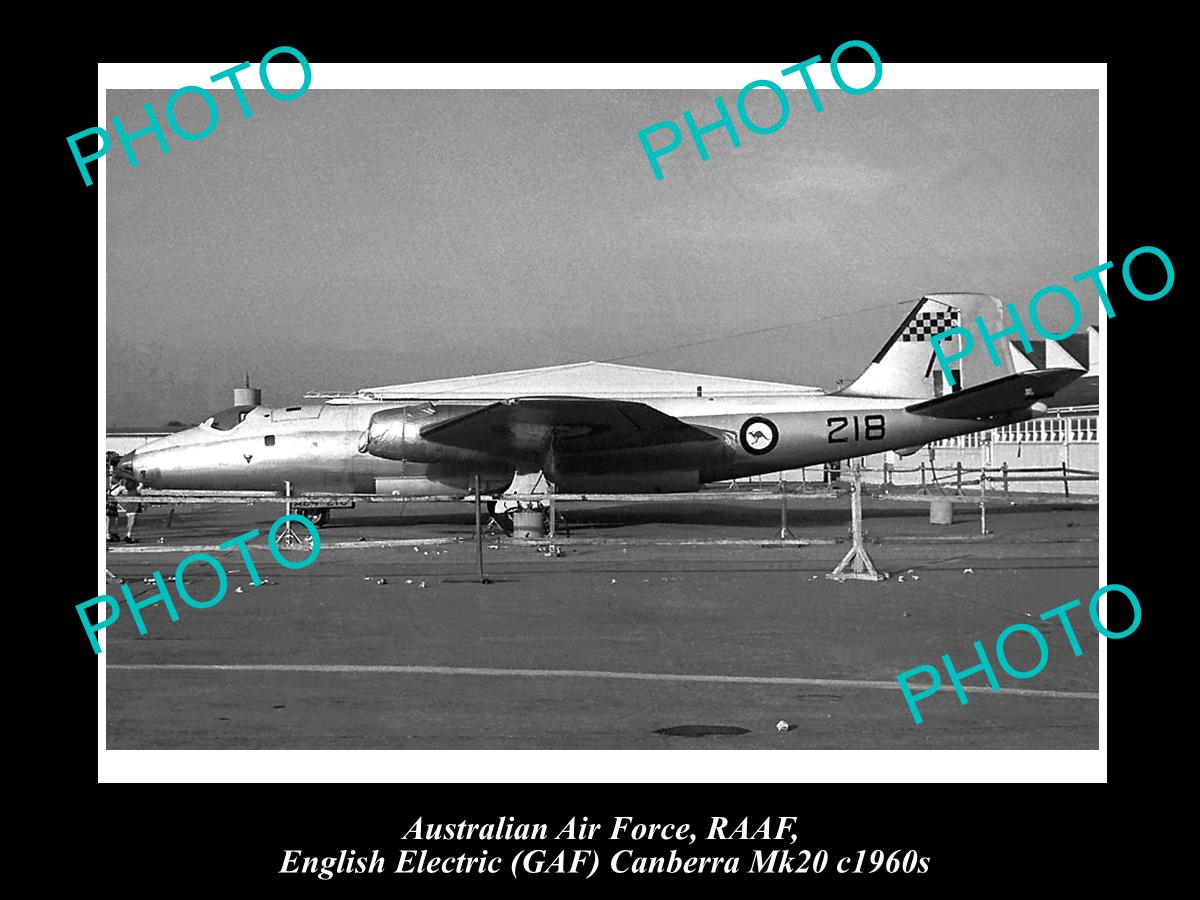 Historic Aviation Photo Of Raaf Australian Air Force, Gaf Canberra Jet ...