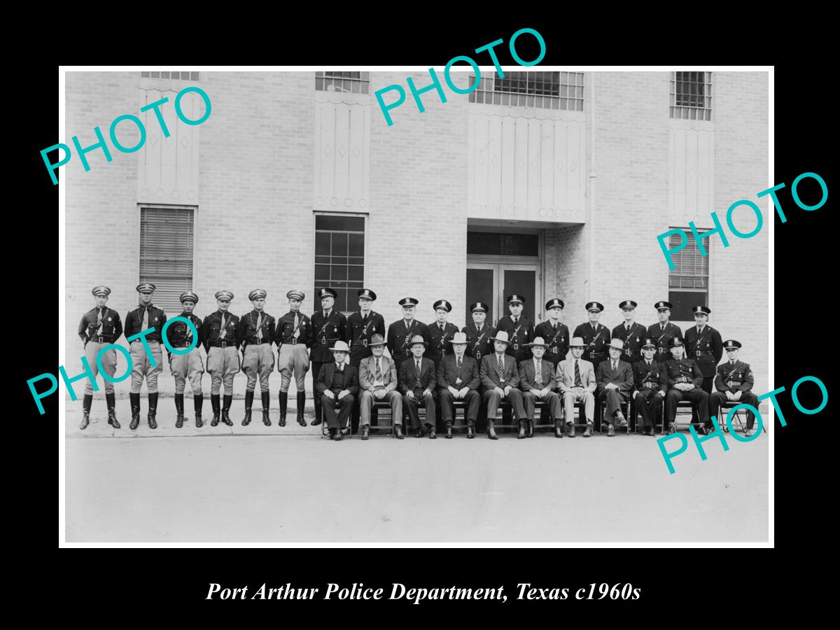 Old Large Historic Photo Of Port Arthur Texas, The Police Department C ...