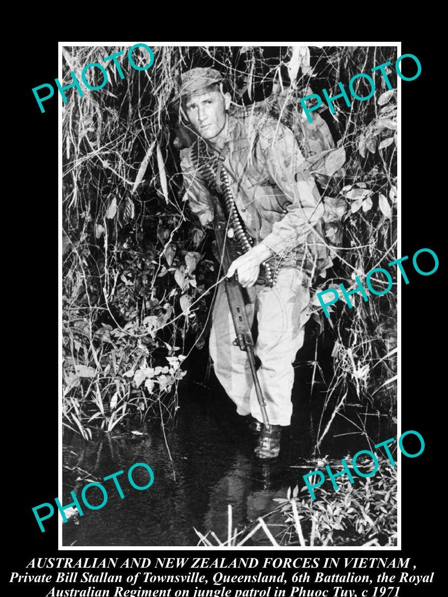 OLD HISTORIC PHOTO OF AUSTRALIAN ARMY VIETNAM WAR, 6th BATTALION SOLDI ...