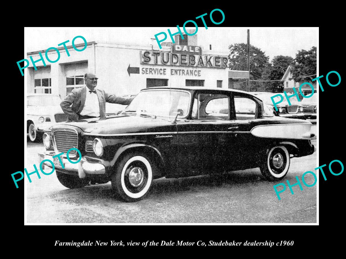OLD LARGE HISTORIC PHOTO OF FARMINGDALE NEW YORK, THE STUDEBAKER DEALE ...