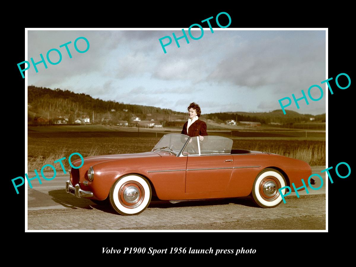 OLD LARGE HISTORIC PHOTO OF VOLVO P1900 SPORT 1956 LAUNCH PRESS PHOTO ...