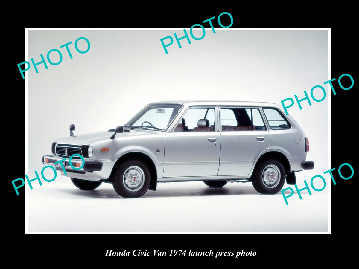 OLD LARGE HISTORIC PHOTO OF HONDA CIVIC VAN 1974 LAUNCH PRESS PHOTO ...