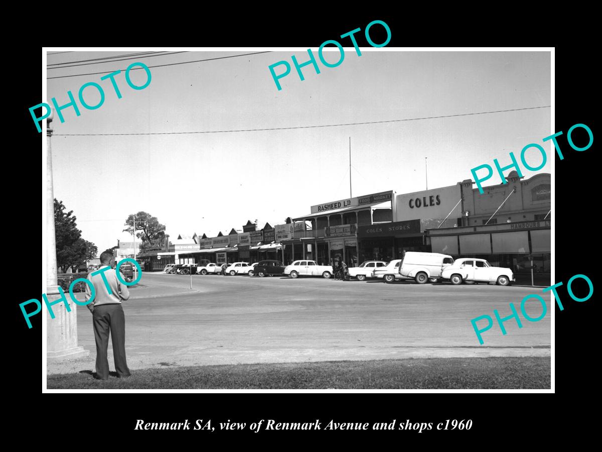 OLD LARGE HISTORIC PHOTO OF RENMARK SOUTH AUSTRALIA, RENMARK Ave & STO ...