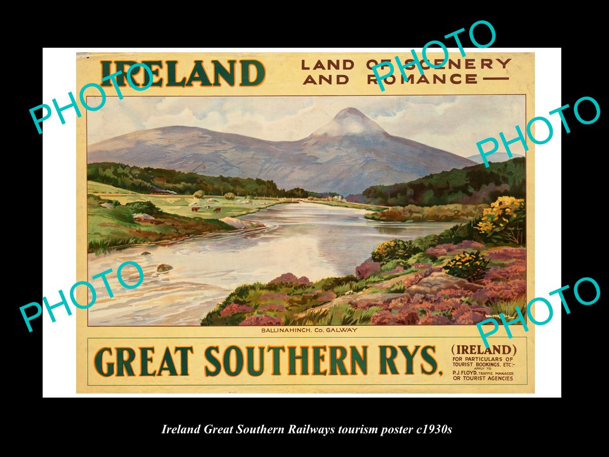 OLD LARGE HISTORIC PHOTO OF 1930s IRELAND GREAT SOUTHERN RAILWAY TOURI ...