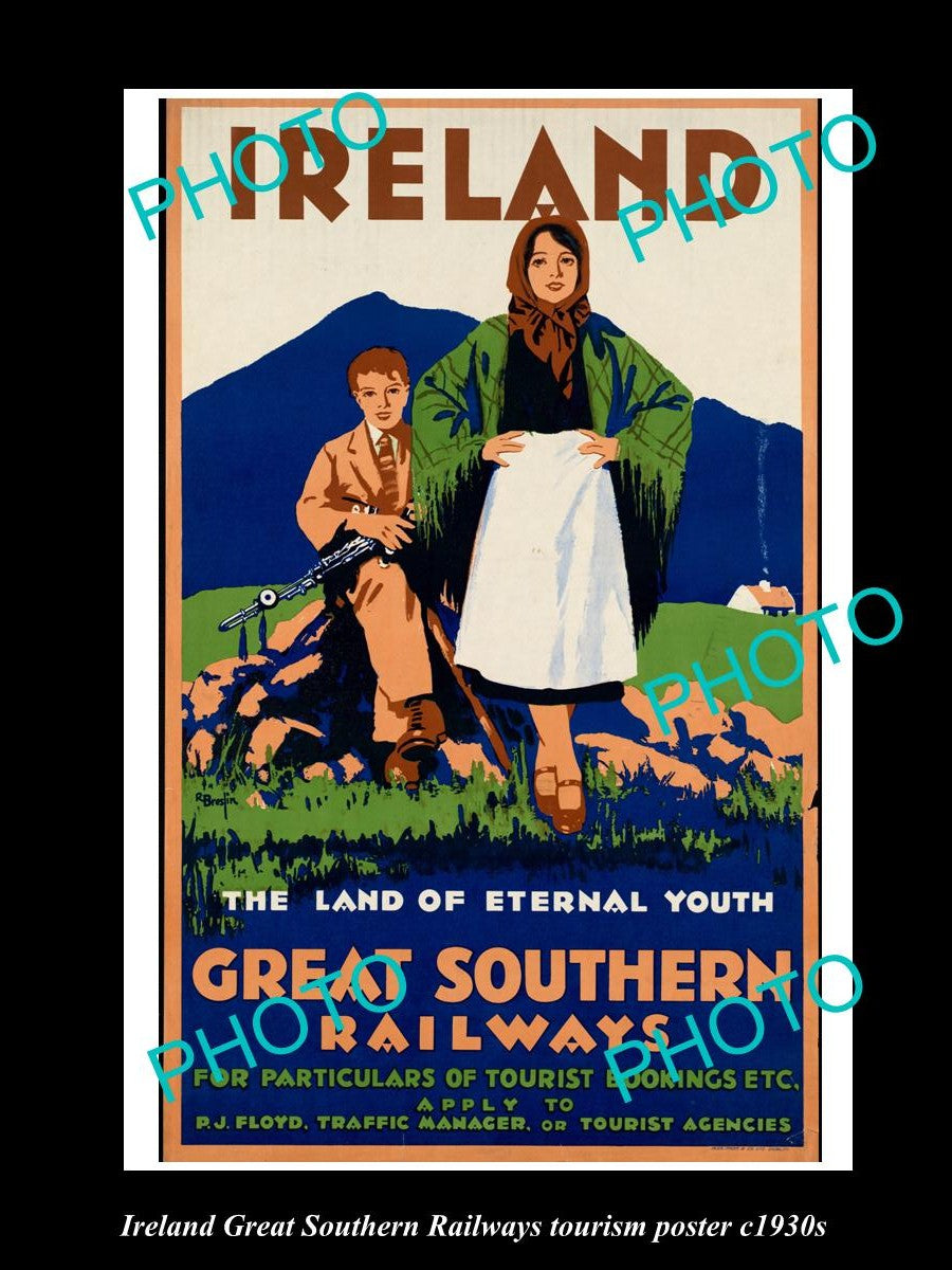 OLD LARGE HISTORIC PHOTO OF 1930s IRELAND GREAT SOUTHERN RAILWAY TOUR ...