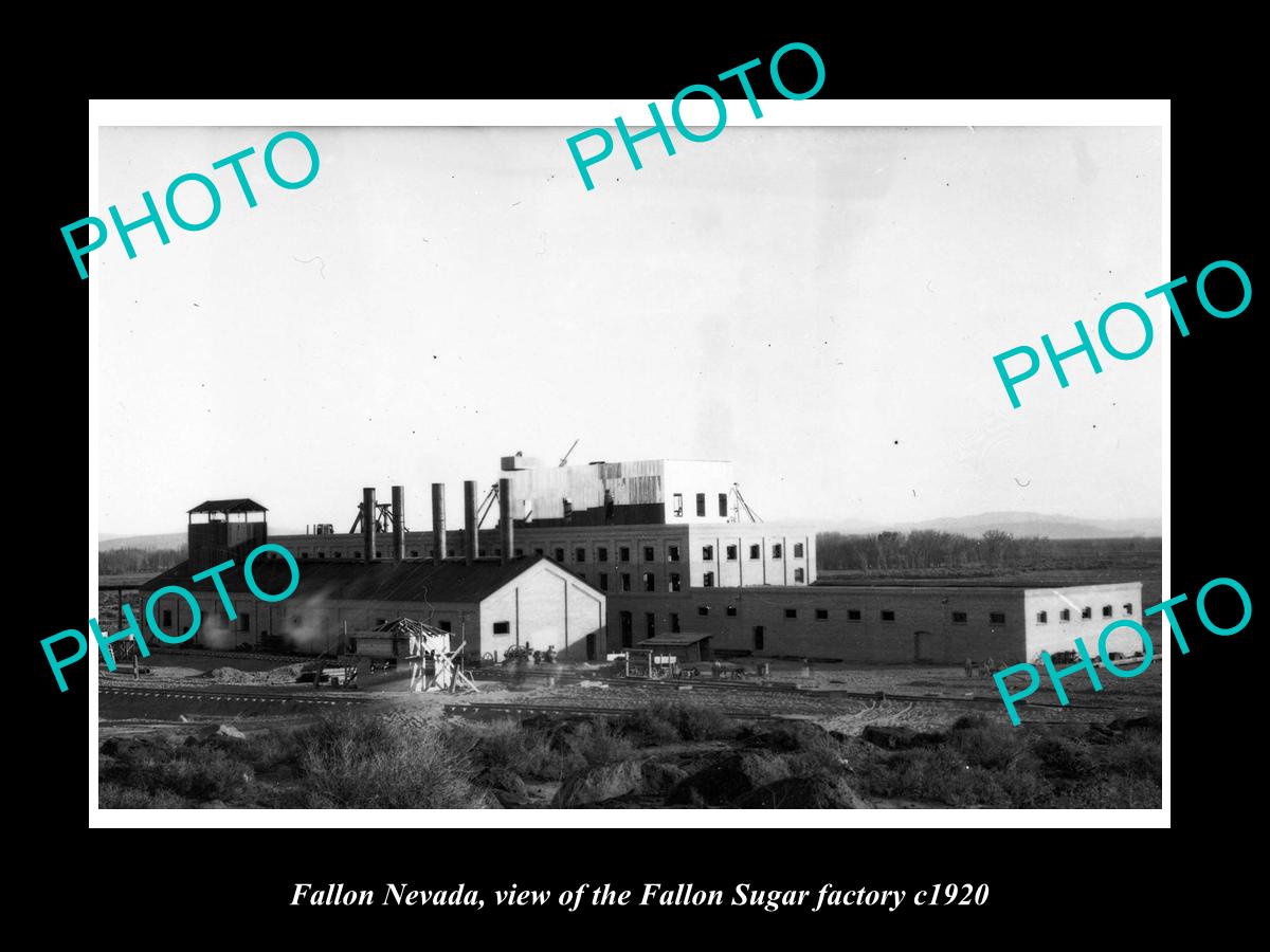 OLD LARGE HISTORIC PHOTO OF FALLON NEVADA, THE FALLON SUGAR FACTORY c1 ...