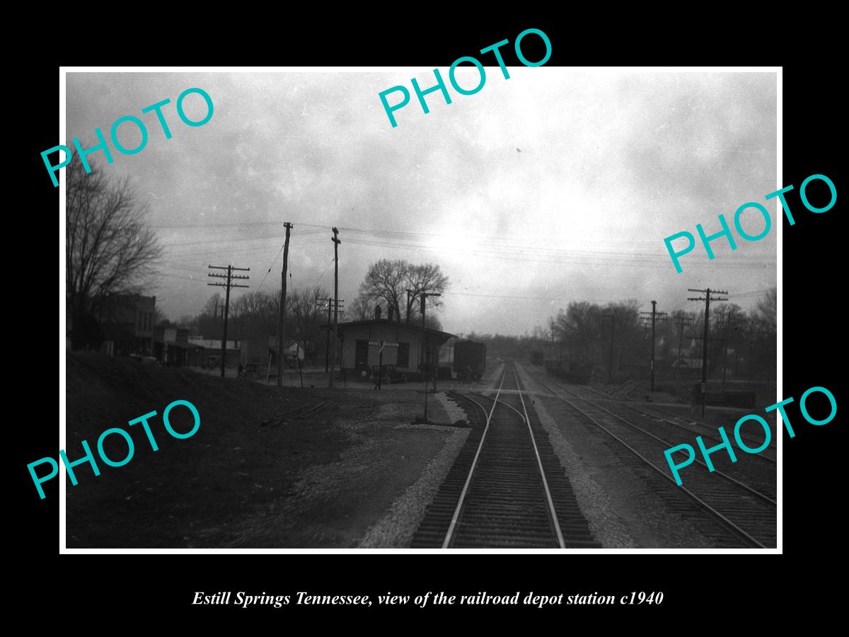 OLD LARGE HISTORIC PHOTO OF ESTILL SPRINGS TENNESSEE RAILROAD DEPOT ST ...