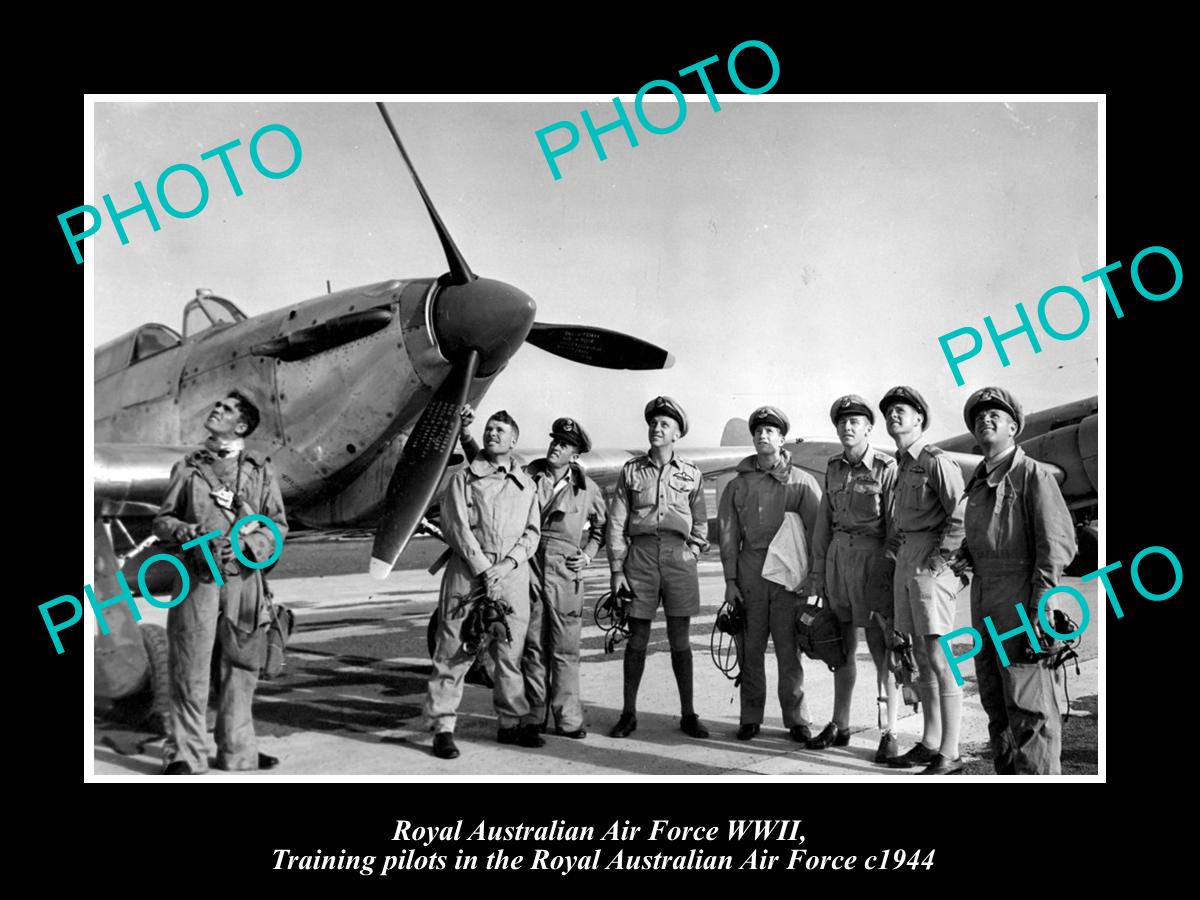 OLD HISTORIC PHOTO OF ROYAL AUSTRALIAN AIR FORCE WWII, RAAF PILOT TRAI ...