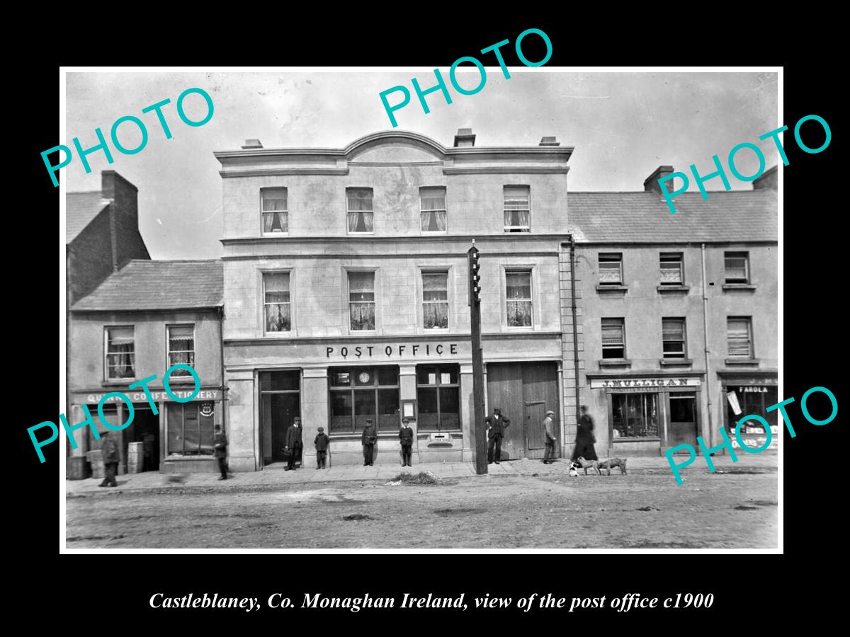 OLD LARGE HISTORIC PHOTO OF CASTLEBLANEY MONAGHAN IRELAND, THE POST OF ...
