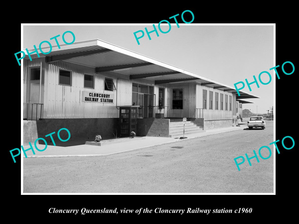 OLD LARGE HISTORIC PHOTO OF CLONCURRY QUEENSLAND, THE RAILWAY STATION ...