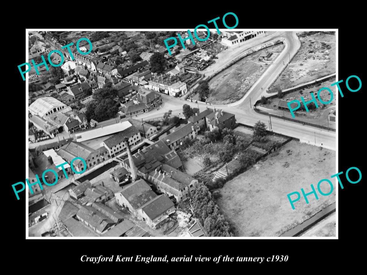 OLD LARGE HISTORIC PHOTO OF CRAYFORD KENT ENGLAND, VIEW OF THE TANNERY ...