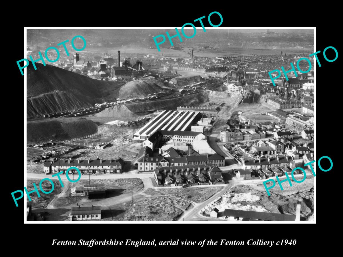 OLD LARGE HISTORIC PHOTO OF FENTON ENGLAND, VIEW OF THE FENTON COLLIER ...