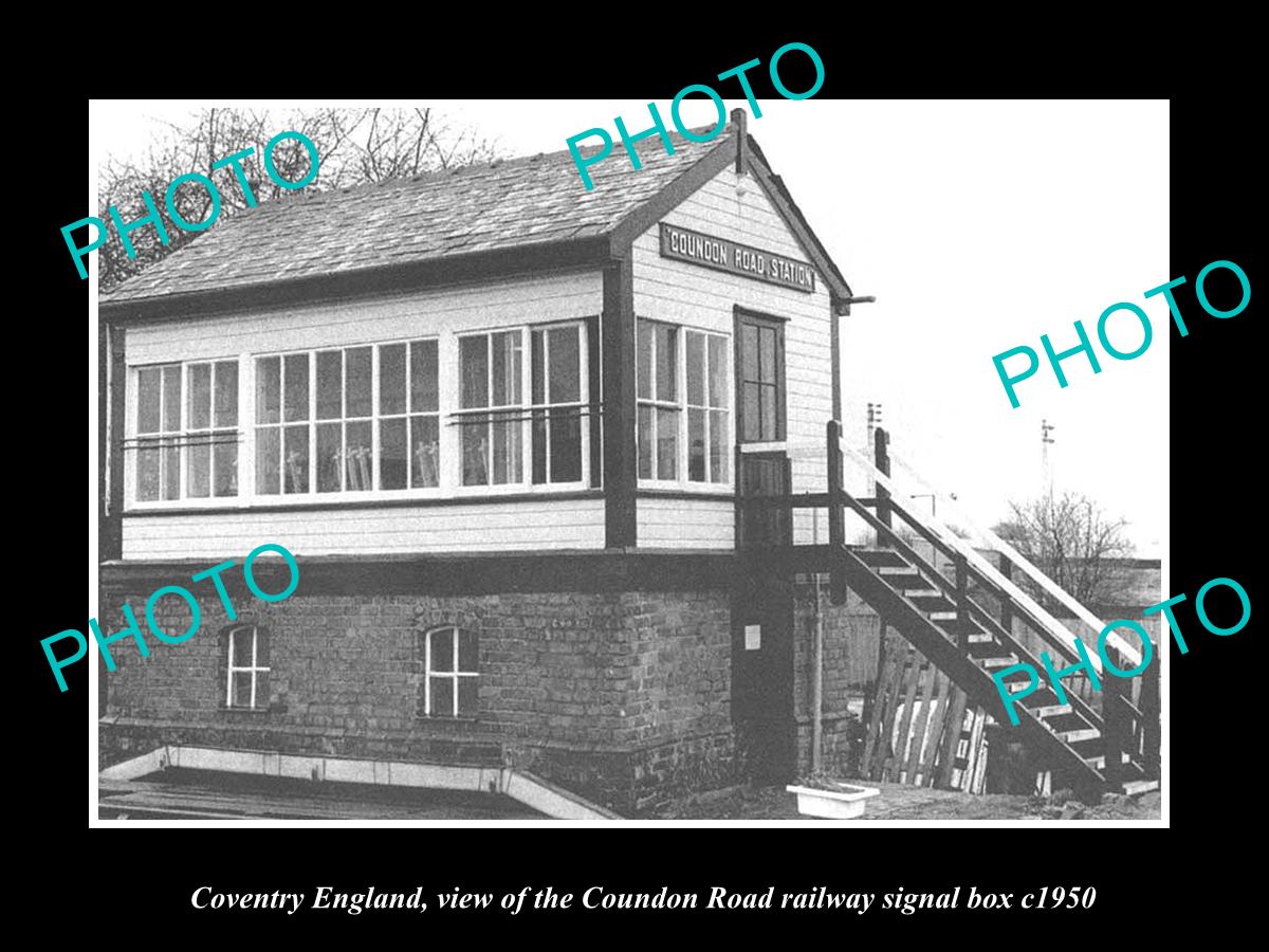 OLD LARGE HISTORIC PHOTO OF COVENTRY ENGLAND, COUNDON Rd RAILWAY SIGNA ...