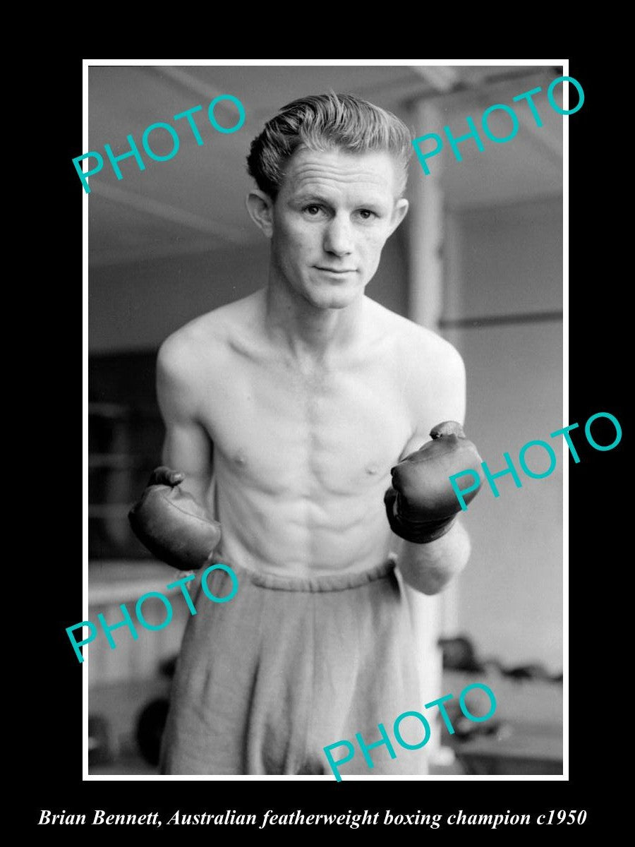 OLD LARGE HISTORIC PHOTO OF AUSTRALIAN BOXING CHAMPION BRIAN BENNETT c ...